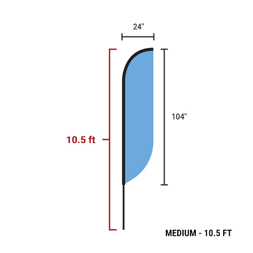 Convex Advertising Feather Flags - Custom, Wholesale Printing